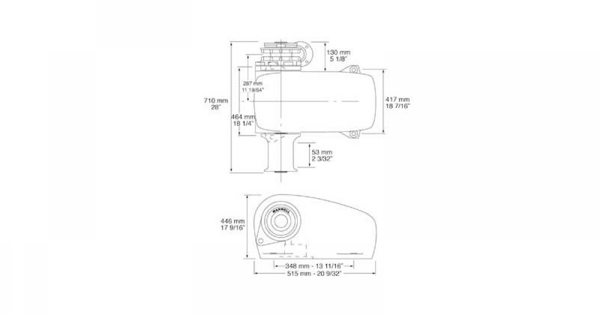 Ankerwinde Ankerwinde HWC3500 - Maxwell Ankerwinde - MTO Nautica Store